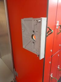 Lock backplate for Kaba lock